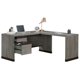 Sauder Manhattan Gate Engineered Wood L-Shaped Desk in Mystic Oak ...