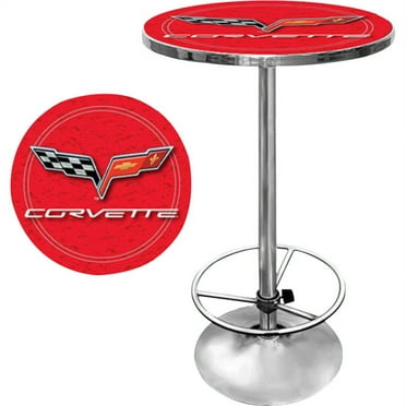 Trademark Corvette C2 42" Pub Table, Chrome/Black - Walmart.com