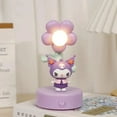 Sanrio Night Light Kuromi Hello Kitty Kawaii Sun Flower Modeling Desk ...