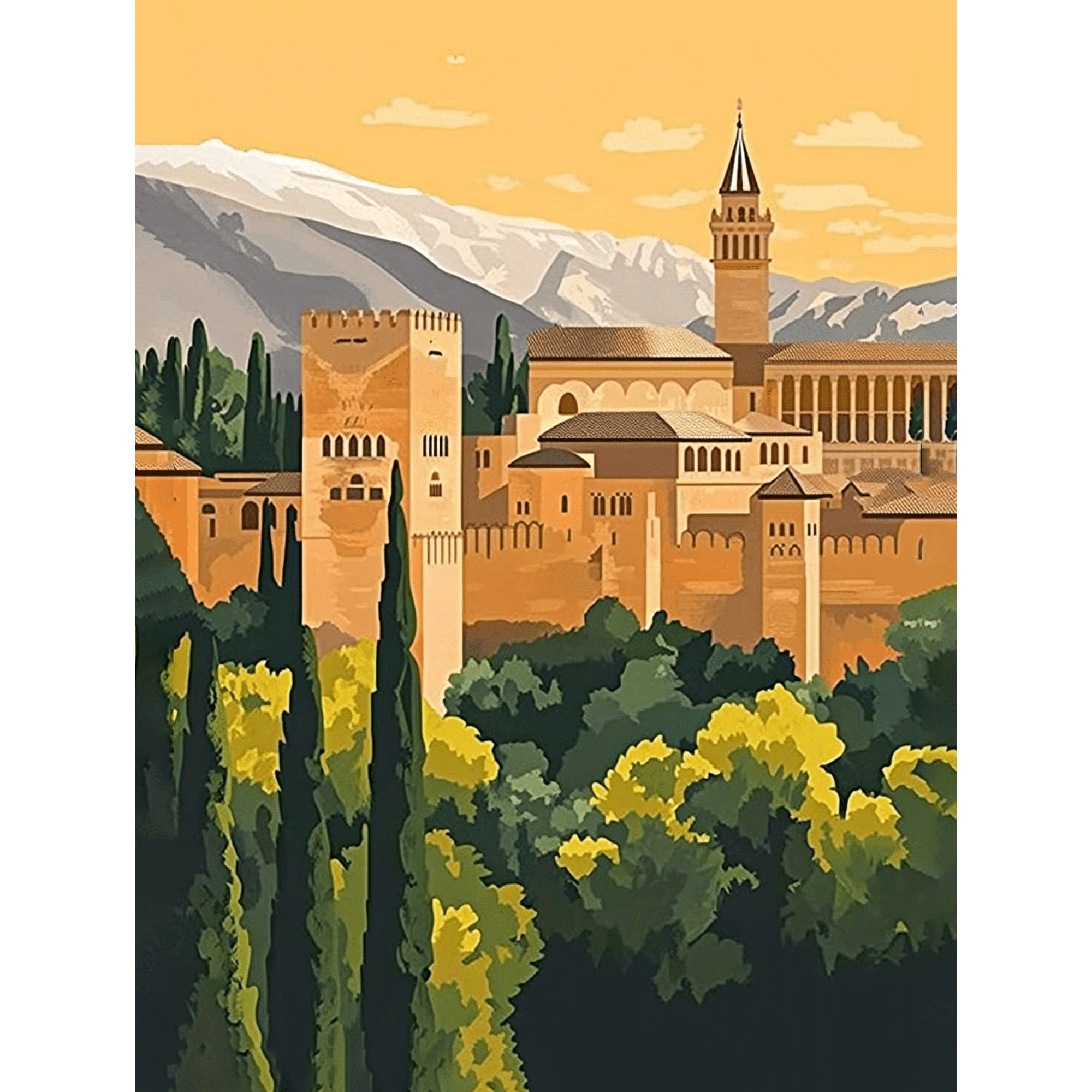 Click here for Qisvanset Alhambra Palace Spanish Landscape Canvas... prices