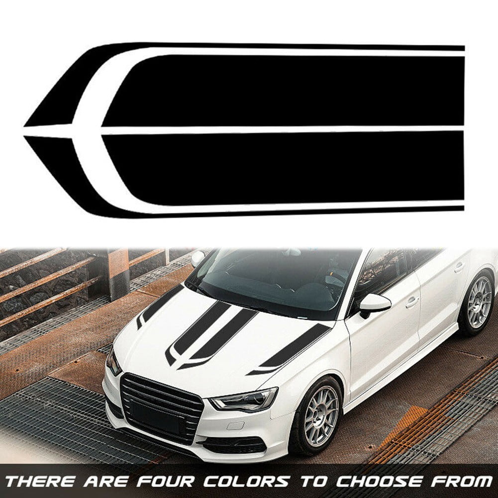 Waterproof Racing Hood Stripes Decal Vinyl Stickers Universal for Car ...