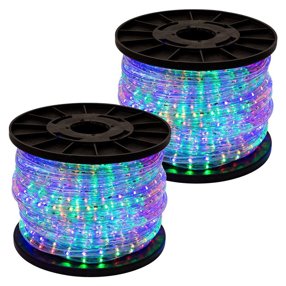 300 RGB Multi Color 2 Wire LED Rope Light Home Outdoor Christmas Party 300 RGB Multi Color 2 Wire LED Rope Light Home Outdoor Christmas Party