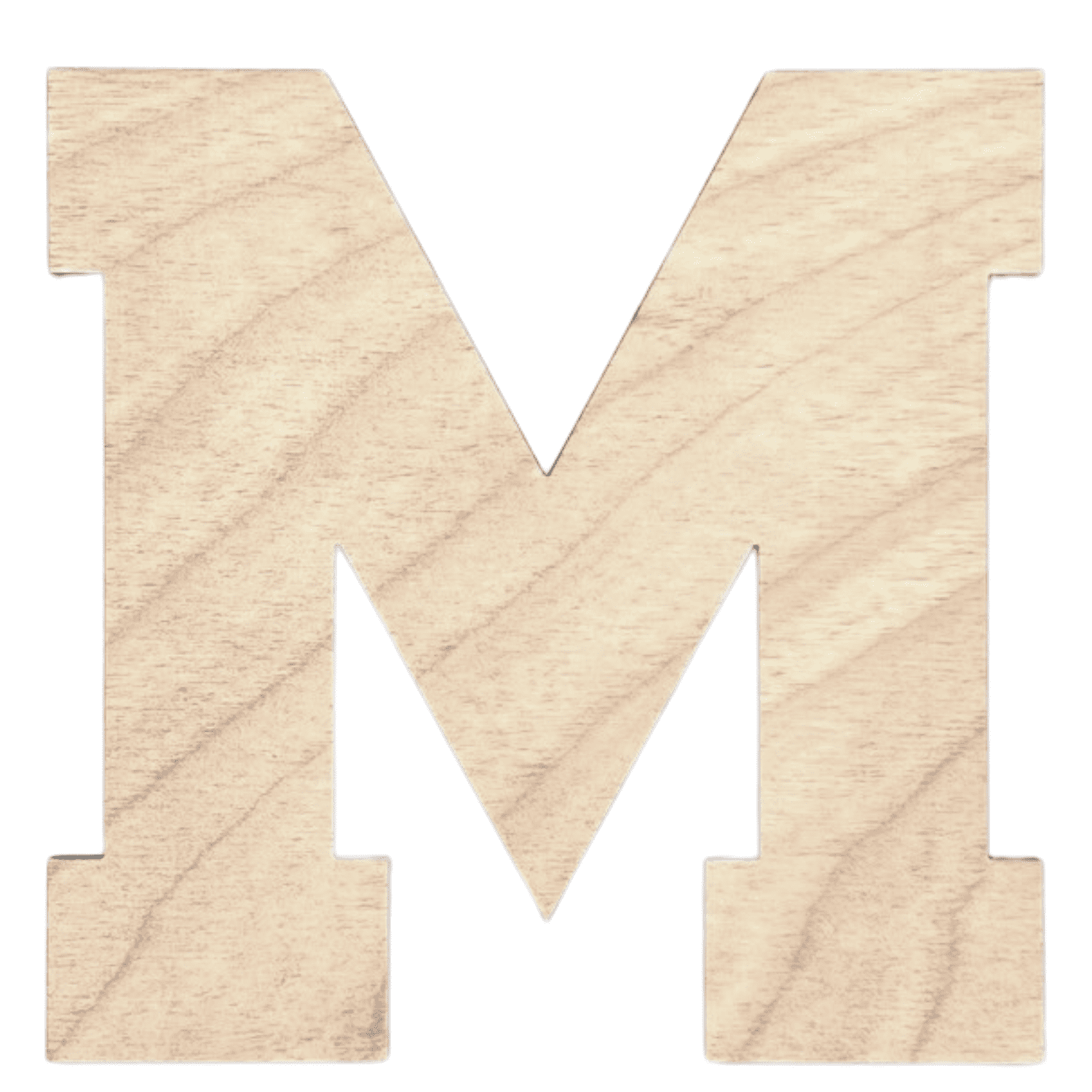 Krafty Supply - 8" Tall Birch Letter M | 1/4" Birch Plywood |Collegiate ...