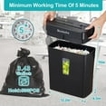 Paper Shredder,10-Sheet Cross Cut with 3.43-Gallon Basket, P-4 Security ...