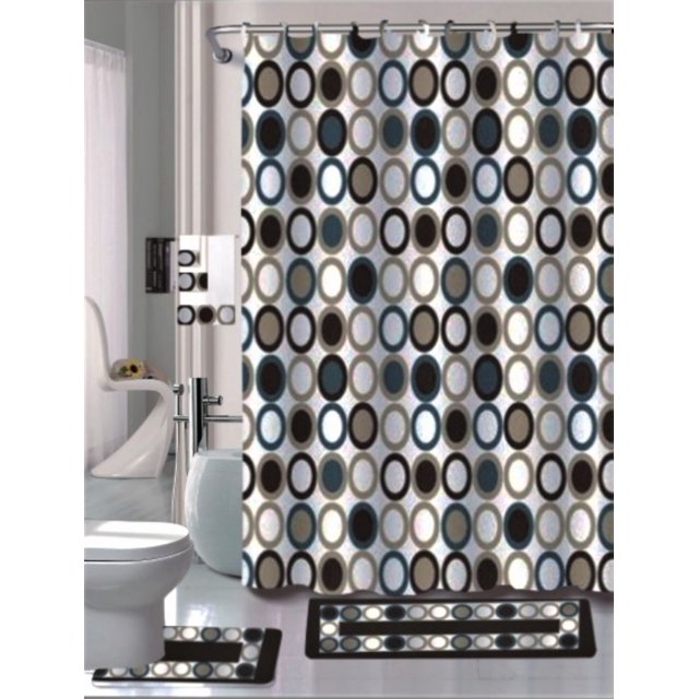 BROWN SAMI 15-piece Hotel Bathroom Sets - 2 Non-Slip Bath Mats Rugs ...