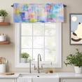 Blue Purple Oil Painting Window Valance for Kitchen, Abstarct Gradient ...