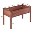48×24×30in Elevated Wooden Garden Bed with Legs, Fir Wood Raised ...