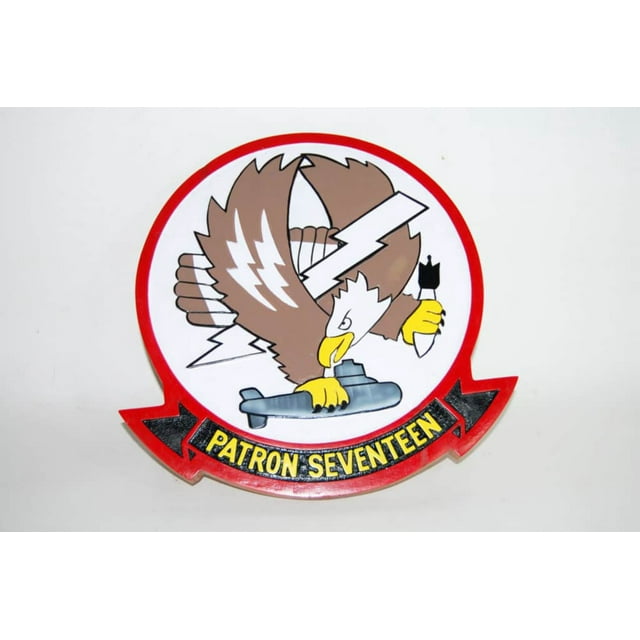 VP-17 White Lightnings Plaque, 14, Mahogany, Navy - Walmart.com