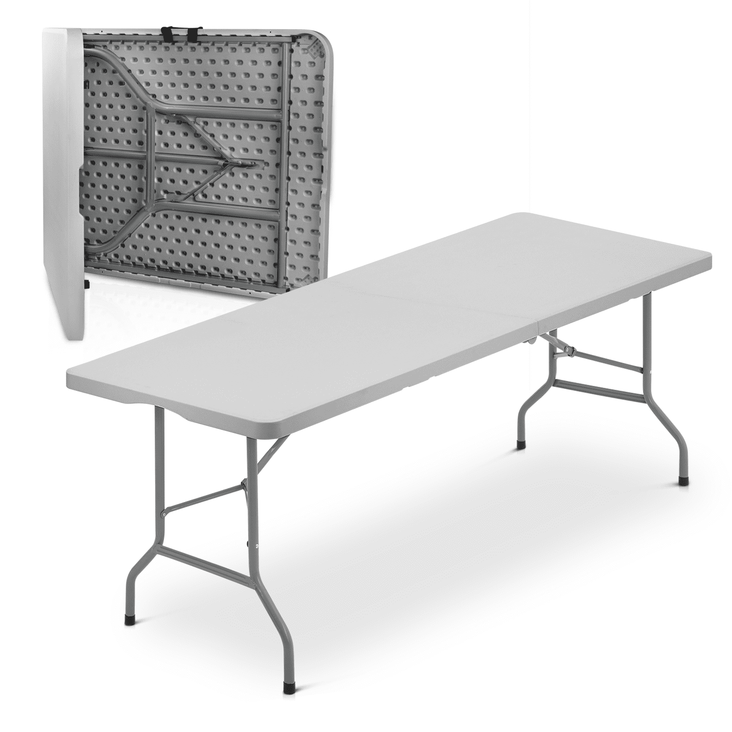 Magshion Folding Table 8FT Portable Heavy Duty Plastic Foldable Table ...