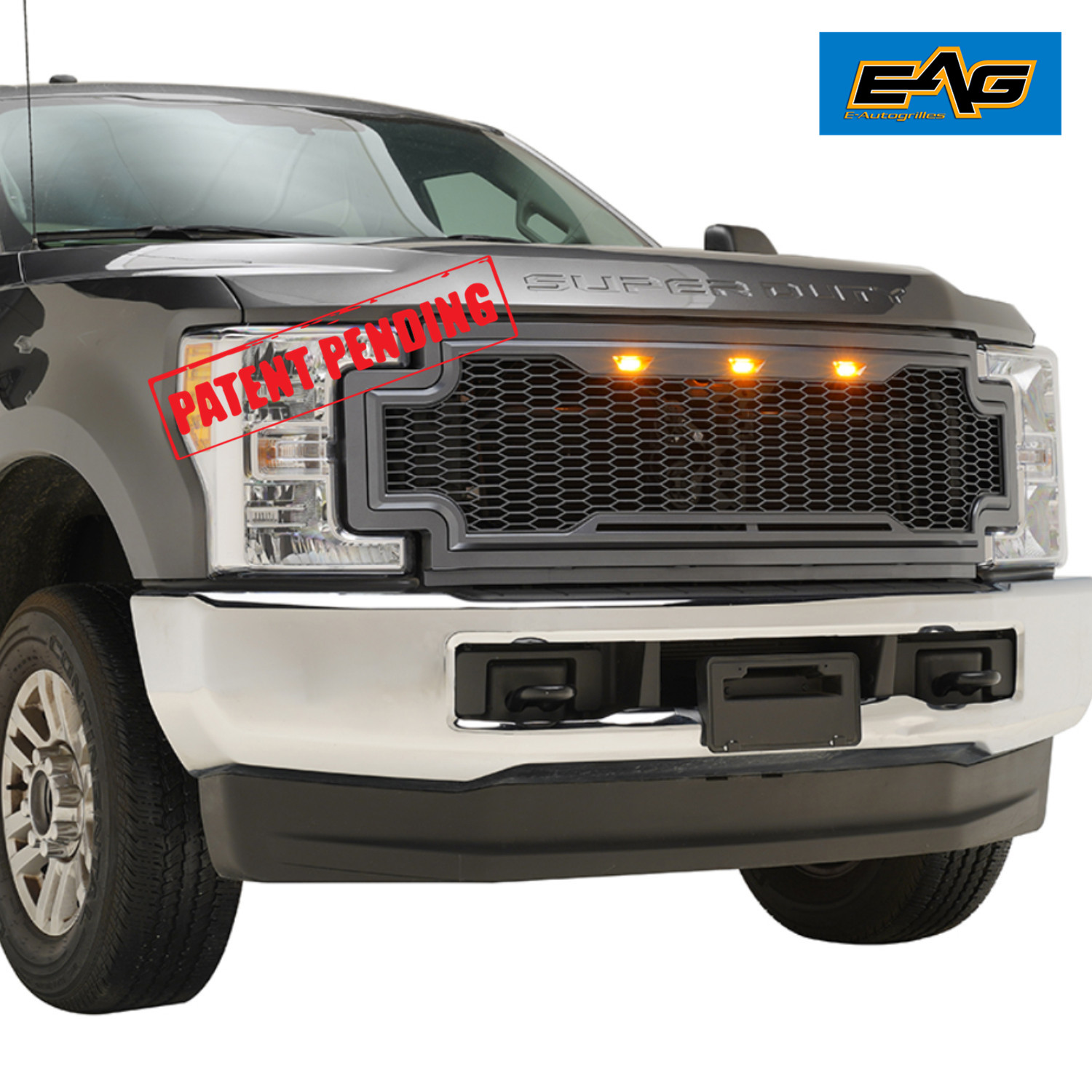EAG Replacement Upper Grille Front Mesh Grill Fit for 17-19 Ford F250 ...