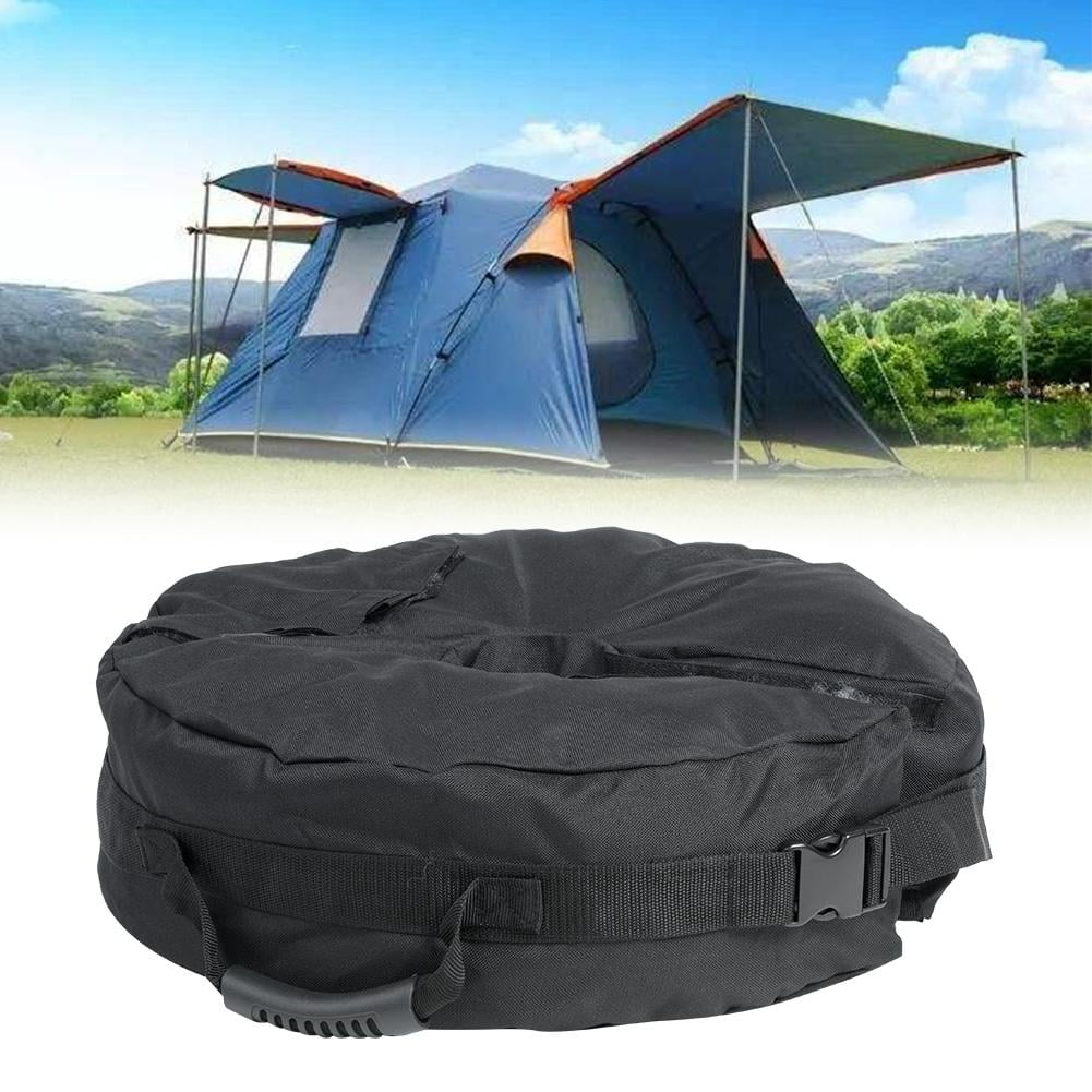 Yosoo Black Round Shape Sandbag for Outdoor Tent Sunshade Parasol ...