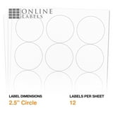 2.5 Inch Circle Labels - Inkjet/Laser Printer - Online Labels (100 ...