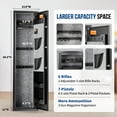 BlackSmith Security Gun Safe: Wall Mount Cabinet for 6 Rifles, 7 ...