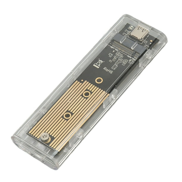 M.2 SSD External Enclosure, Transparent Shell SSD Enclosure 10Gbps USB ...