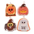 2Pcs Coral Fleece Hand Towels with Ghost Design,Soft and Absorbent ...