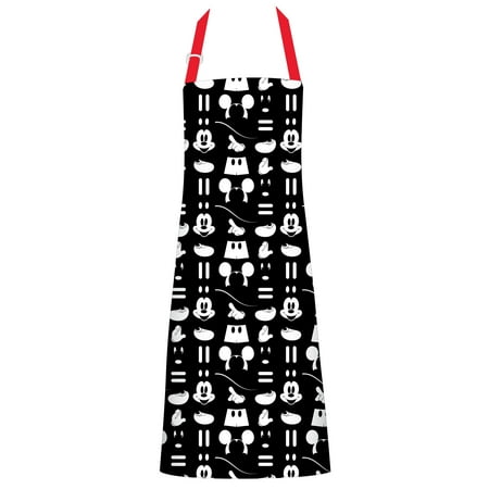 Disney Cotton Apron - Mickey Mouse Icon, Black - Keep Cute, Clean, and ...