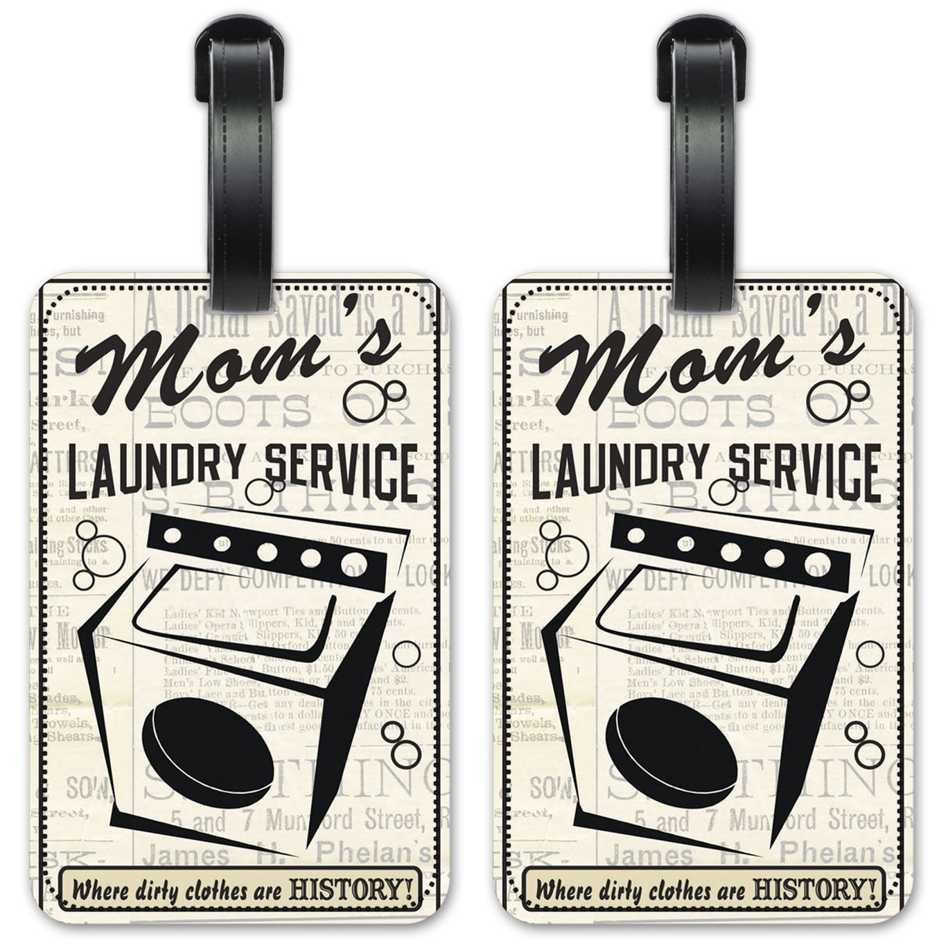 Mom's Laundry Service - Luggage ID Tags / Suitcase Identification Cards ...
