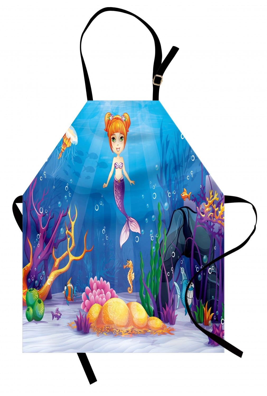 Mermaid Apron Magical Underwater World with Little Mermaid and ...