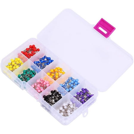 500 Pack Map Push Pins Map Tacks 1/8 Inch Small Size (10 Colors ...