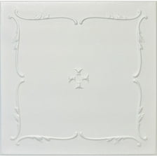 R24 Decorative Styrofoam Adhesive Ceiling Tile, Plain White, 8 Piece ...