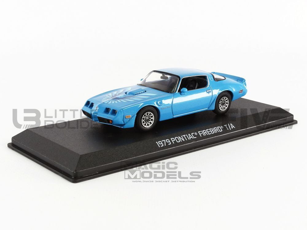 1979 Pontiac Firebird T/A Trans Am Atlantis Blue with Hood Phoenix 1/43 ...