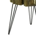 DecMode 19" x 26" Gold Polystone Tree Trunk Accent Table with Black ...