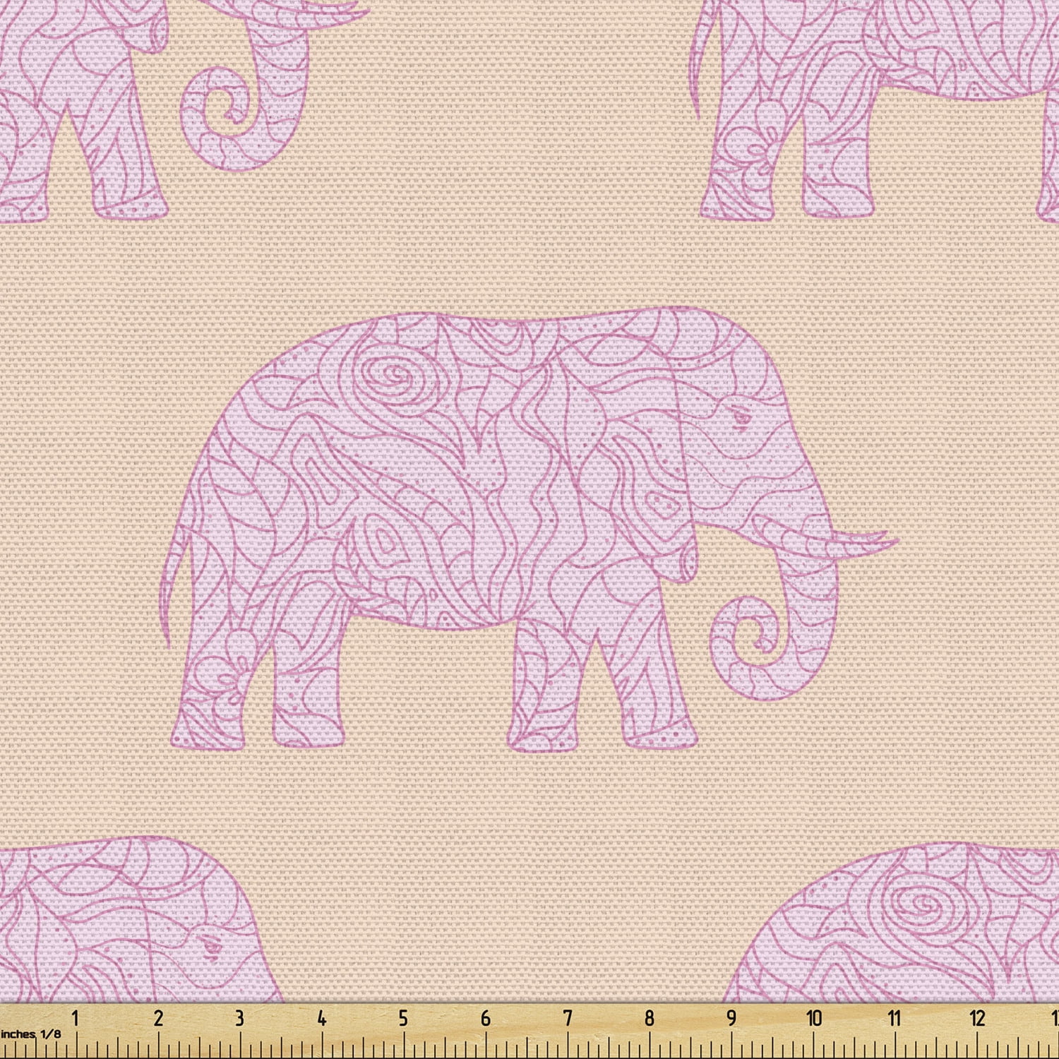 Elephant Print Upholstery Fabric