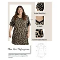 MINTREUS Women's Plus Size Nightgown Short Sleeve Nightshirt V Neck ...