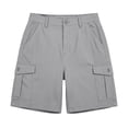 Cargo Shorts for Women Bermuda Knee Length Casual Solid High Waisted ...