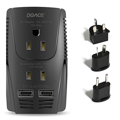 Upgraded DOACE C11 2000W Travel Voltage Converter for Hair Dryer ...