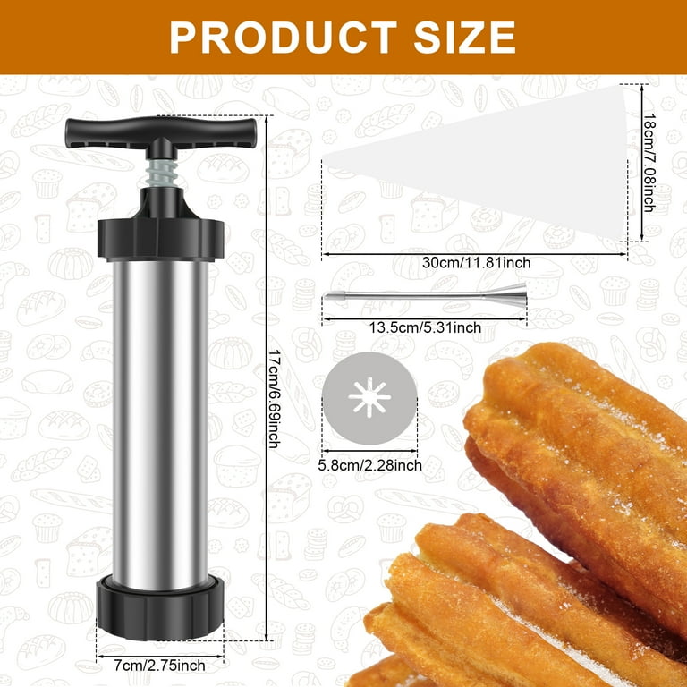 Electric Cookie Press PAHTTO Churro Maker Machine, Stainless Steel ...
