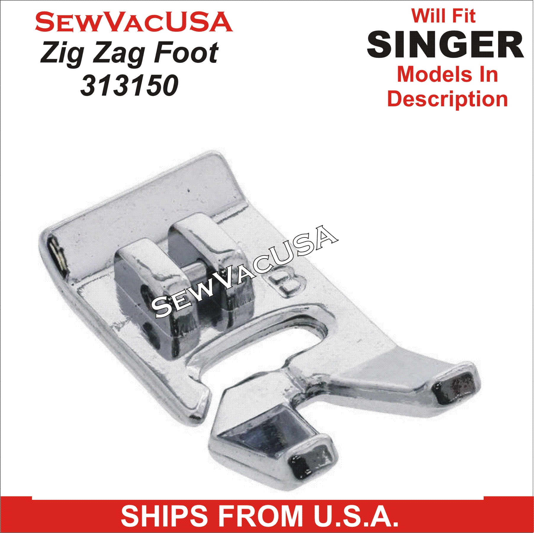 Singer Compatible Slant Needle Wide Zig Zag Foot 313150 Fits All Slant ...