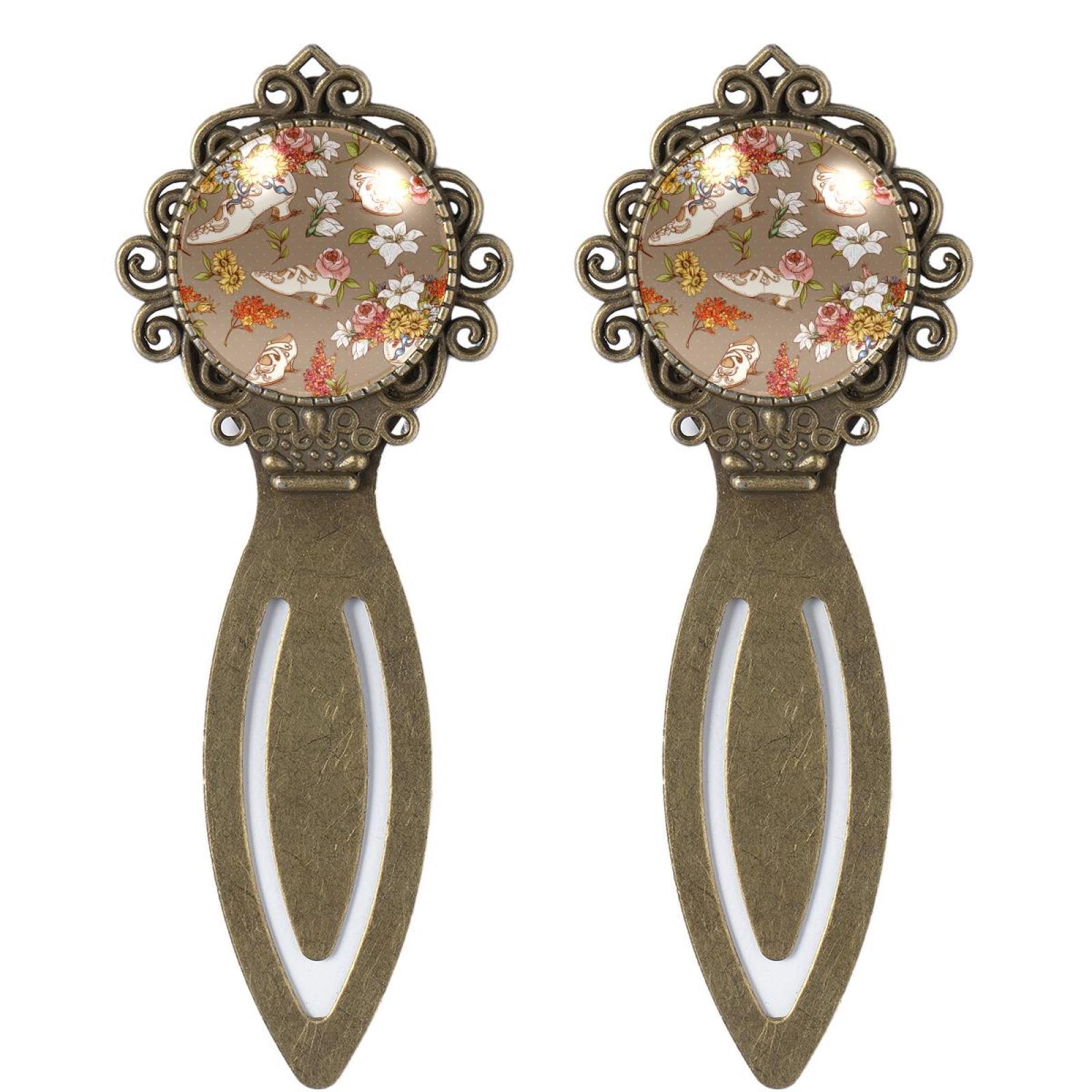 Bookmark Gift Box Set Vintage Bookmarks Page Holder with Crystal Glass ...