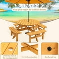 Camping and Garden Table / 8 Seats, Fir Wood Build, Smooth Surface ...