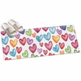 Colorful Love Heart Rectangle Area Rug 2x6ft,Living Room Rug Non-Slip ...