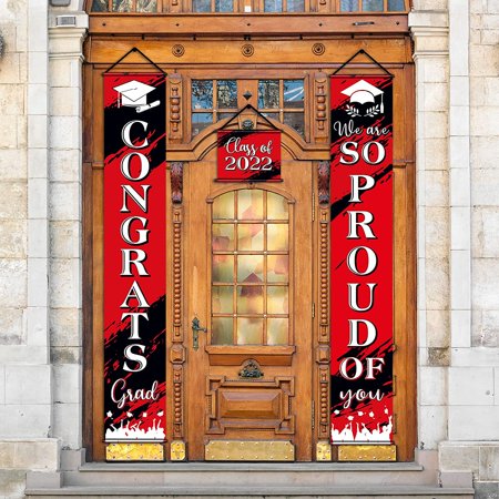 3 Pieces Graduation Bannerations 2022, Grad Party Porch Sign Class of ...