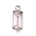 1 Set 304 Stainless Steel Rhinestone Pendants Rectangle Charms ...