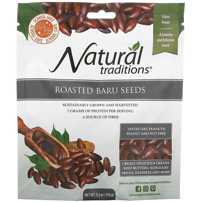 Organic Traditions - Roasted Baru Seeds - 5.3 oz. - Walmart.com