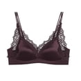 BRGZLK Women Triangle Lace Bras Cute V Neck Lightweight Breathable ...