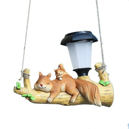 Solar Outdoor Lights Squirrel Sloth Hanging Lamp Led Animal Night Light ...