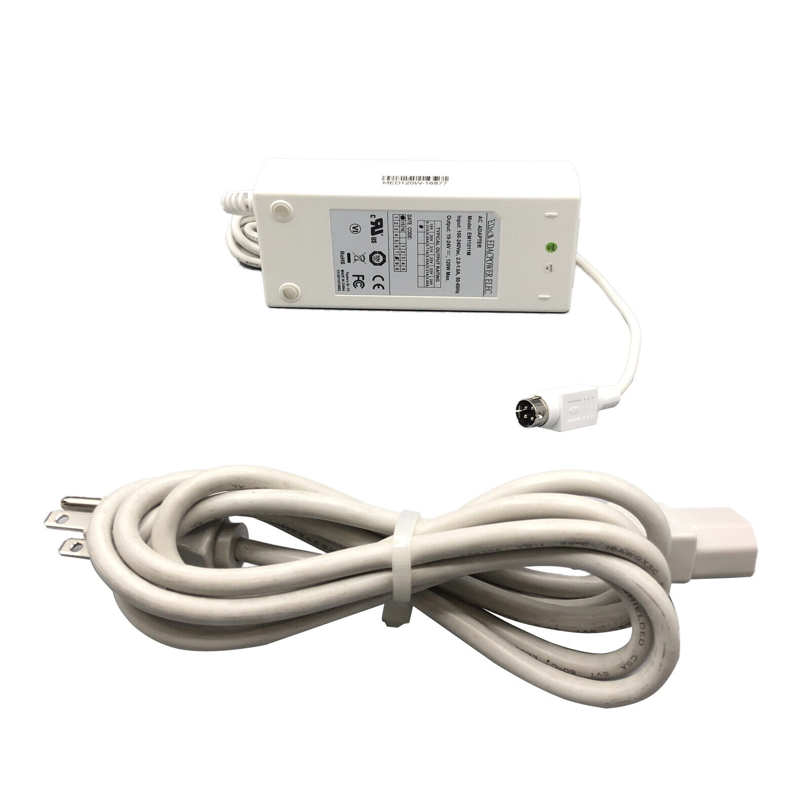 NEW Genuine Edac 4-Pin EM11011M AC Adapter 19-24V 6.31A Power Supply ...