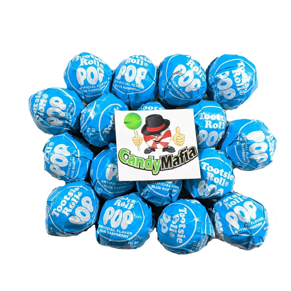 Blue Raspberry Tootsie Pops 60 Count with CandyMafia Magnet - Walmart ...