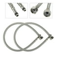 2Pcs 304 Stainless Steel Flexible Hot and Cold Mixer Water Tube Hose ...