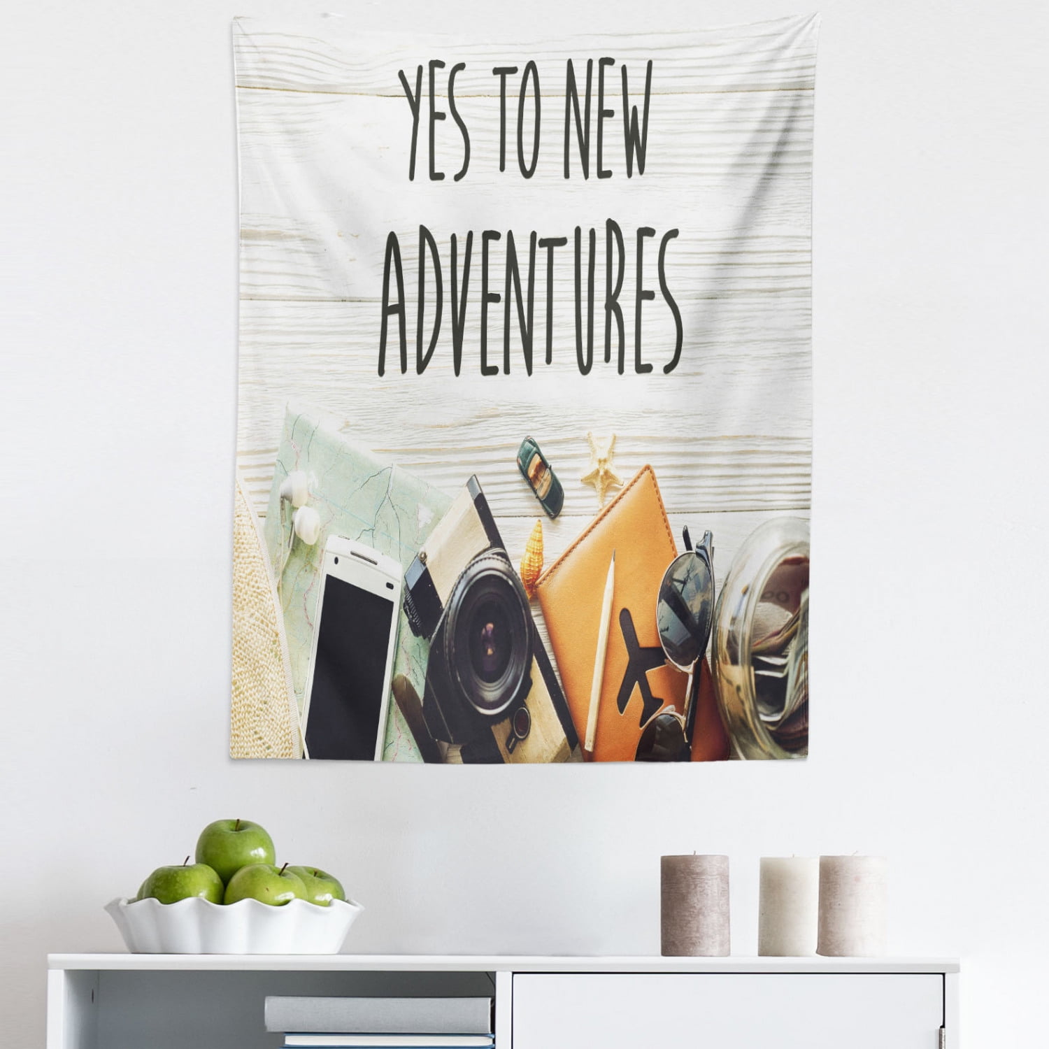 Adventure Tapestry, Say Yes to New Adventures Text Travel Preparations ...