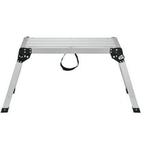 Costway HD EN131 Aluminum Platform Drywall Step Up Folding Work Bench ...