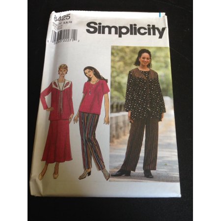 Simplicity 8425 Sewing Pattern, Misses' Jacket, Top, Skirt & Pants, Size H (6,8,10) | Walmart Canada