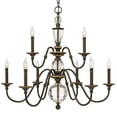Hinkley Lighting - Eleanor - 9 Light Medium 2-Tier Chandelier in ...