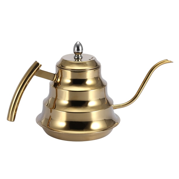 Stainless Steel Pour Over Coffee Kettle Long Narrow Spout Tea Pot 1.2L ...