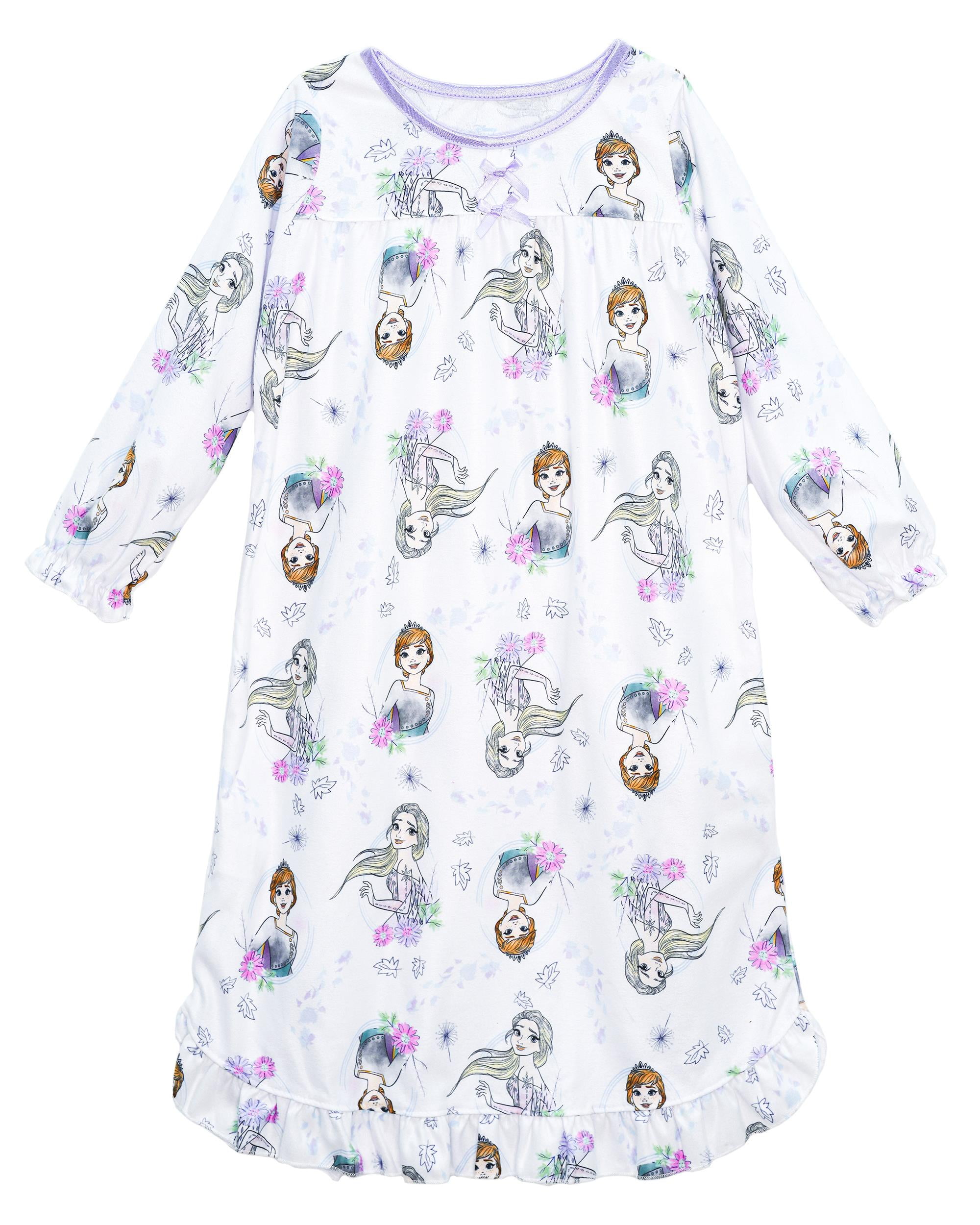 Disney Frozen Big Girls Nightgown & Sleepshirt Female, White, Size: 4 ...