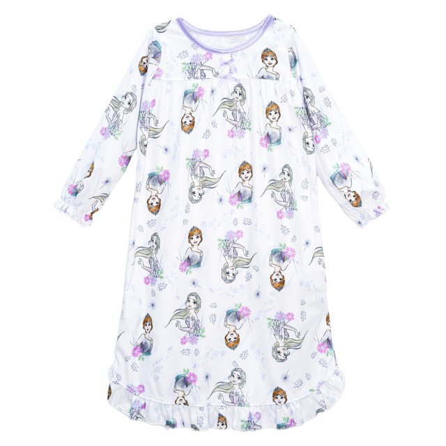 Disney Frozen Big Girls Nightgown & Sleepshirt Female, White, Size: 4 ...